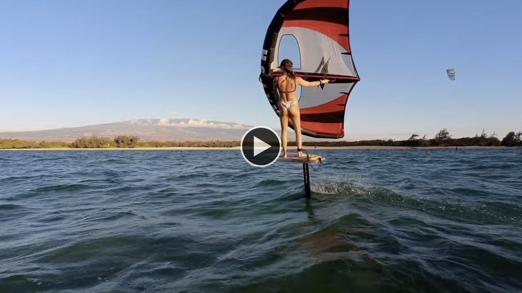 Epic golden hour wing and kite foil session at Naish beach Maui | Free ...